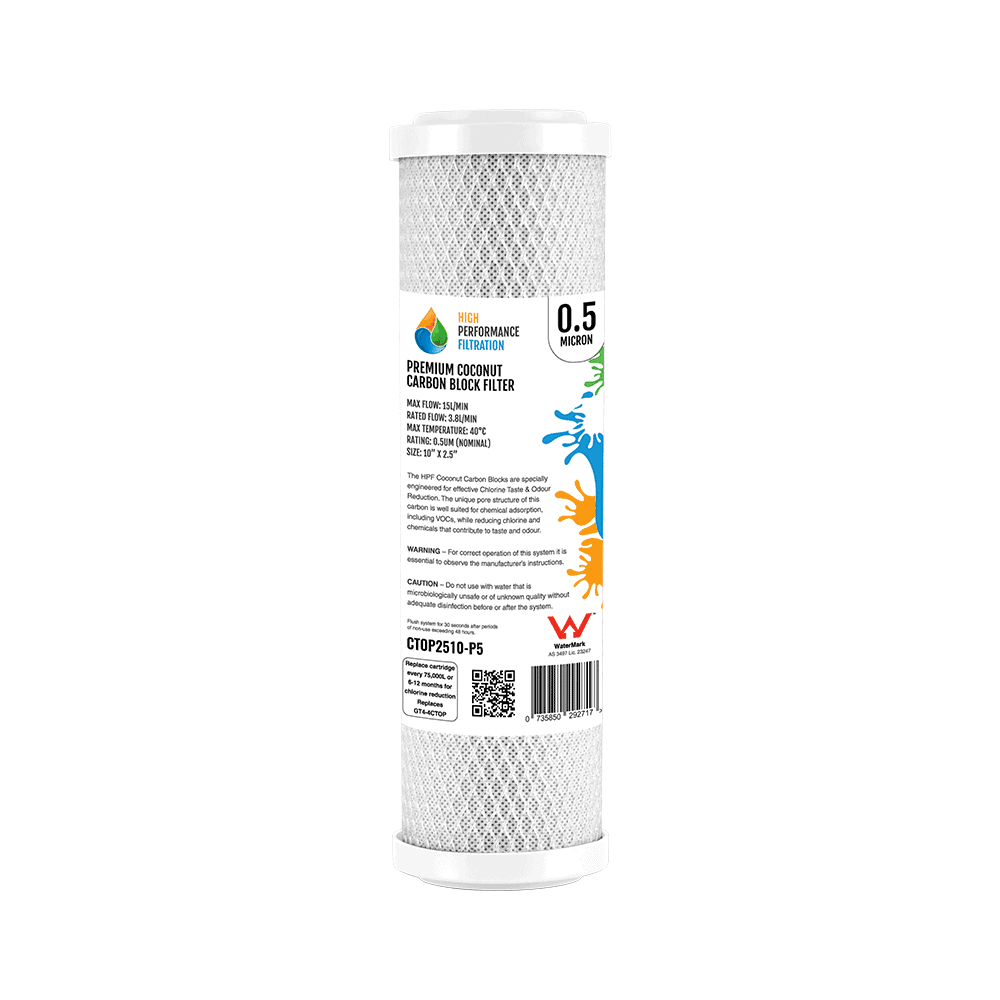 0.5 Micron - Coconut Carbon Water Filter - Premium CTO - 10" x 2.5 ...